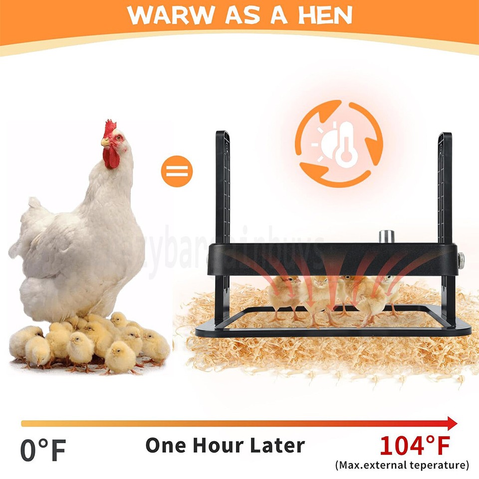13W Chicken Brooder Heat Plate Adjustable Chick Coop Heater Poultry ...