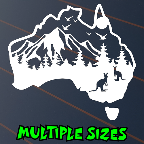 Australia Sticker Decal Caravan Adventure Camping Kangaroo Mountain ...