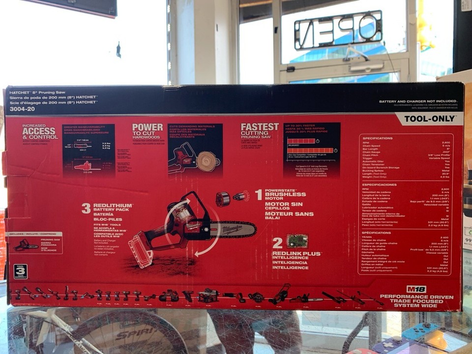 Milwaukee 3004-20 M18 FUEL 18V HATCHET 8" Cordless Pruning Saw ...