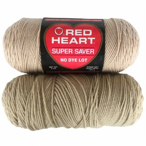 1 Skein Red Heart Super Saver 8 Oz Yarn Art E300 Buff 0334 New ...