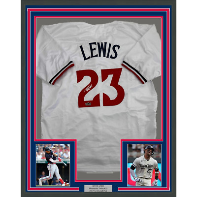 Framed Facsimile Autographed Royce Lewis 35x39 Minnesota White Reprint ...