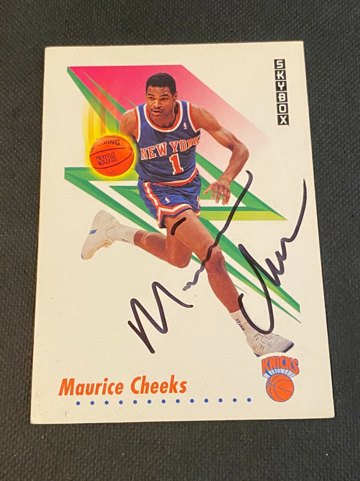 Maurice Cheeks Signed 1991-92 SkyBox Card Auto Knicks HOF NBA Autograph ...