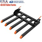 Clamp on Debris Forks to 48" Bucket 2500lbs Clamp on Pallet Forks with ...