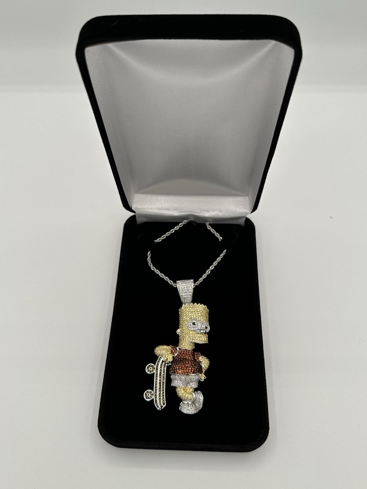 Bart Simpson Custom Jewelry Pendant and Chain | eBay