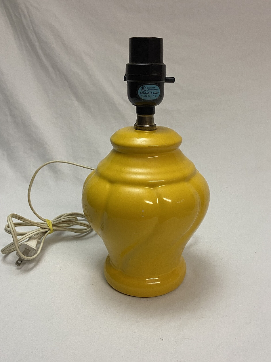 Vintage Underwriters Laboratories Pirtable Lamp Yellow Ceramic | eBay