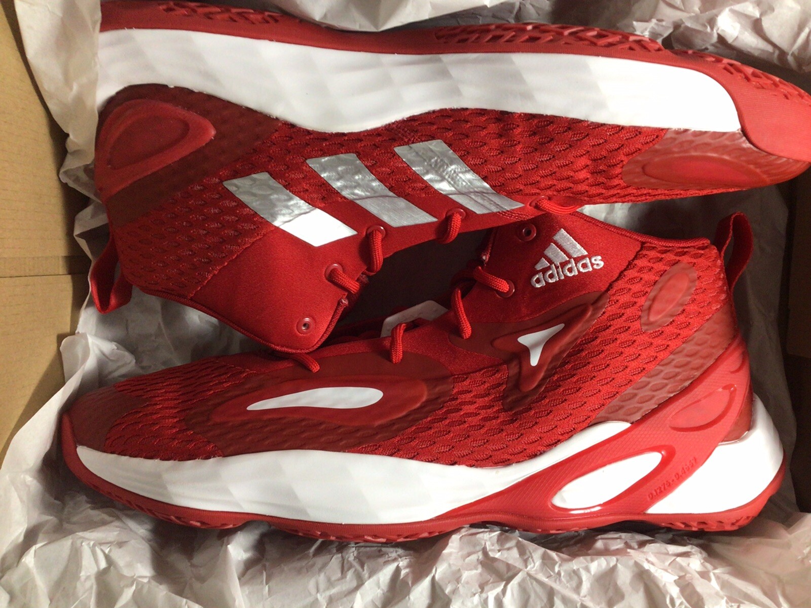 ADIDAS EXHIBIT A SM RED SAMPLE MID BASKETBALL SHOES GW7934 MENS SIZE 14 ...