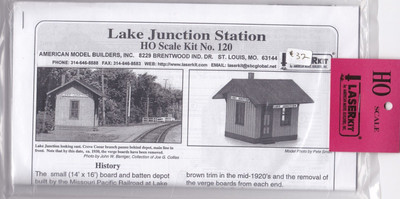 American Model Builders, Inc HO #120 Lake Junction Station (Wood Laser ...