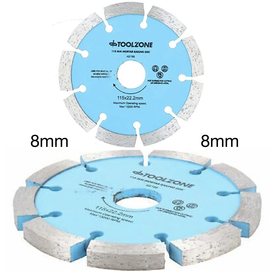 Diamond Mortar Raking Disc pointing 4,1/2" angle grinder 115mm x 8mm x ...