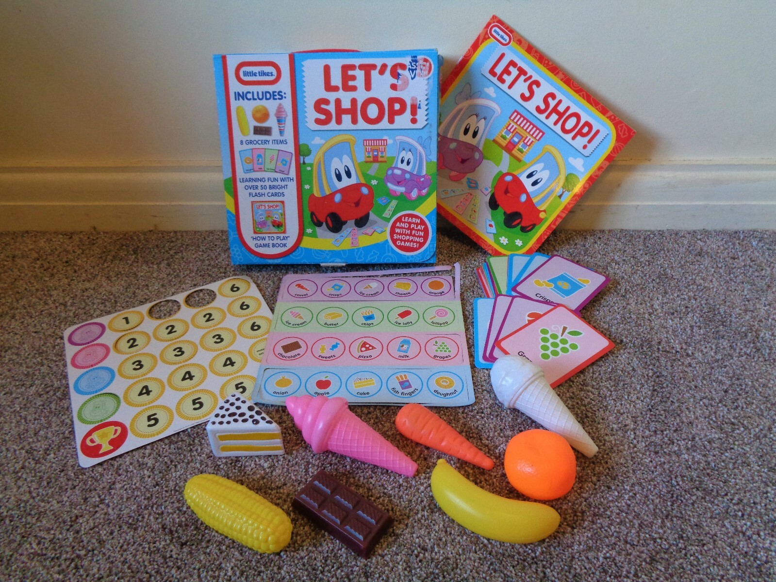 LET'S SHOP GREAT GAME FOR CHILDREN WITH GROCERY ITEMS & FLASH CARDS ...