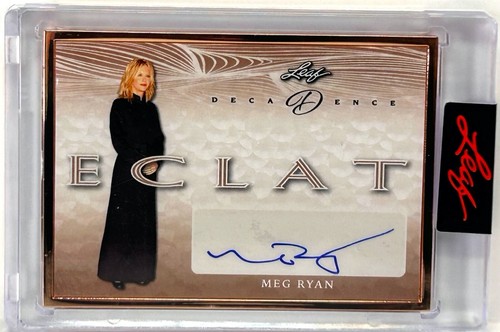 MEG RYAN Signed Autograph Slabbed Encapsulated Card Leaf Eclat #10/10 ...
