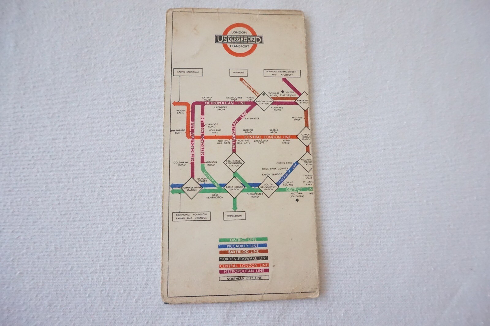 1935 No. 1 Railway Map Harry Beck London | Grelly UK