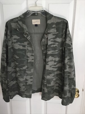 WOMENS CAMO SZ-XS by Universal Thread Military Utility Jacket Snap ...
