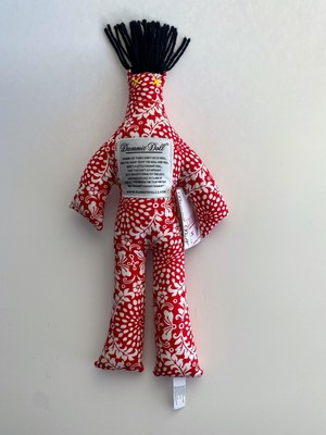 DAMMIT DOLL, Voodoo Red with White Plants Flowers Pattern 12" Tall NWT ...