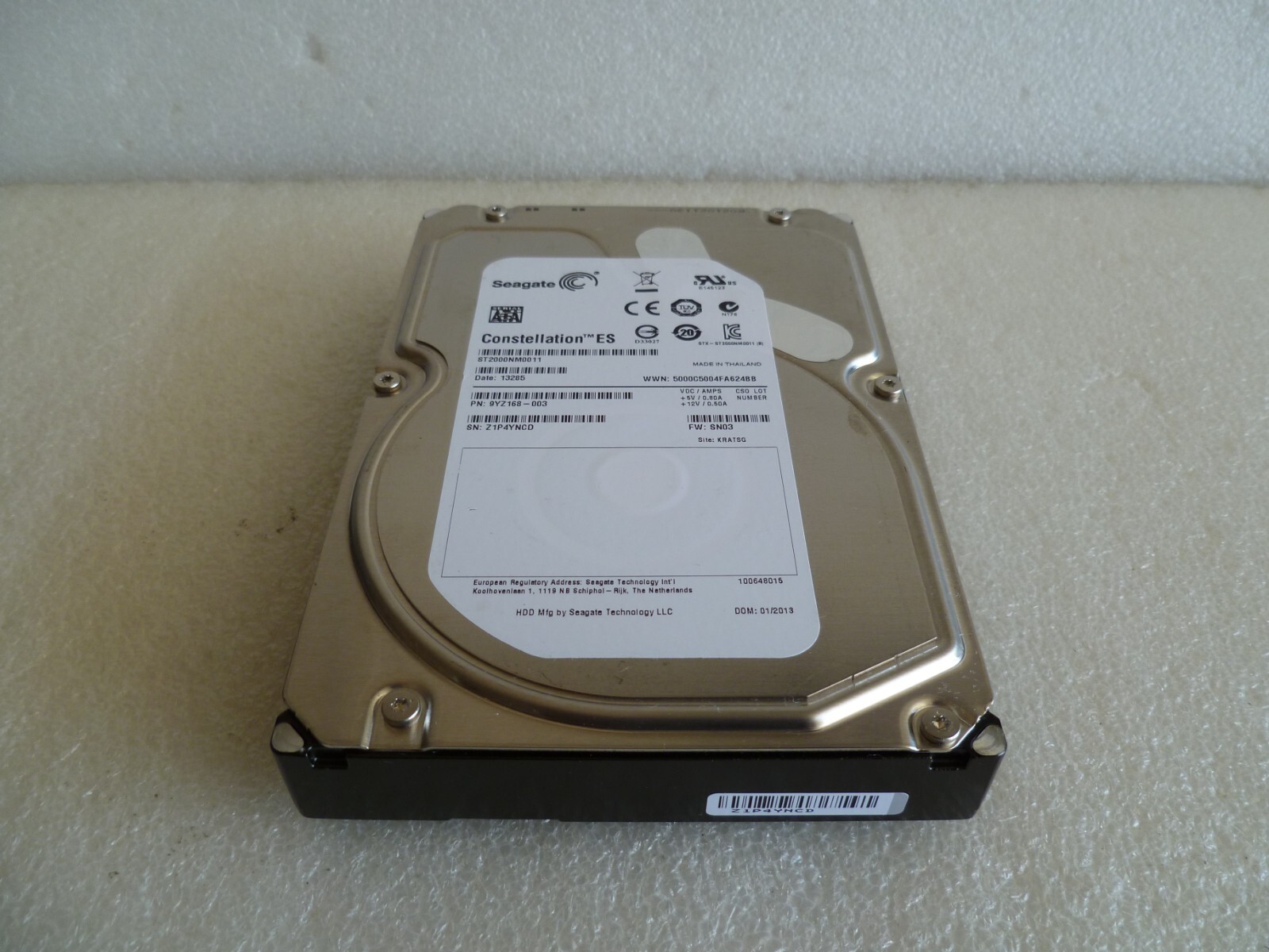 SEAGATE ES ST2000NM0011 2TB SATA HARD DRIVE P/N:9YZ168-003 F/W:SN03 | eBay