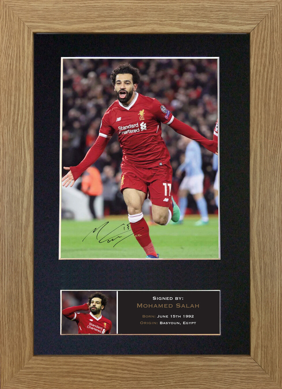 MOHAMED SALAH Signed Mounted Reproduction Autograph Photo Prints A4 764 ...