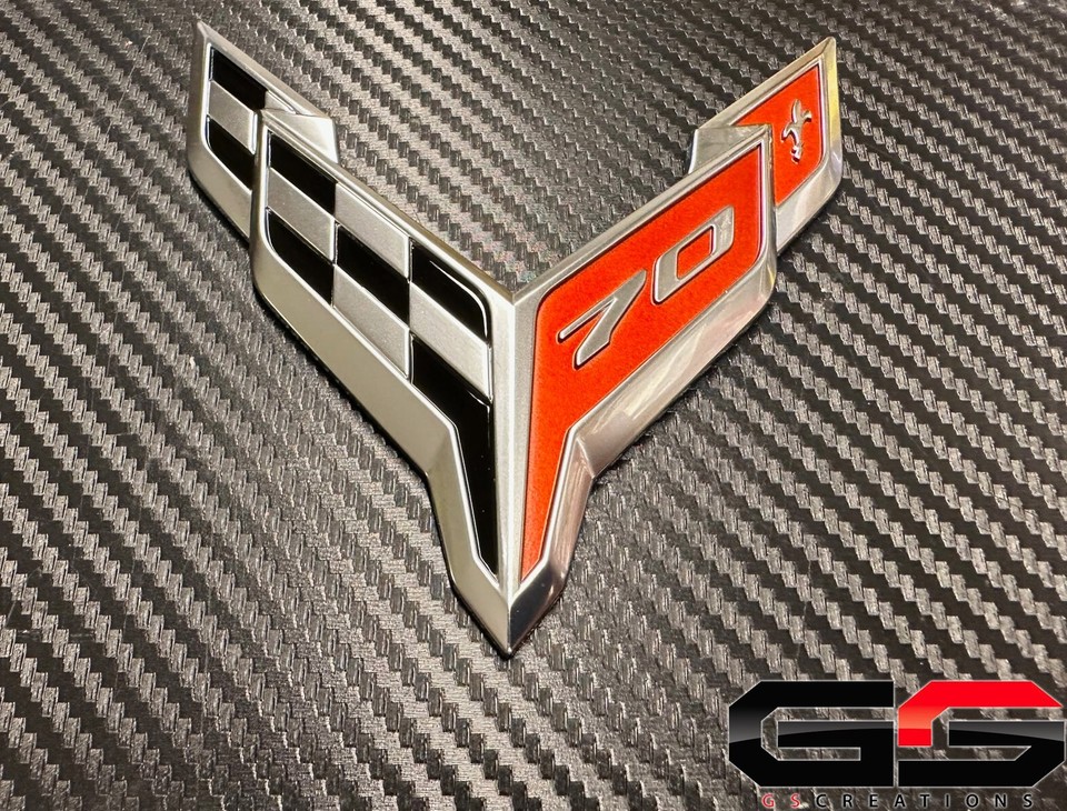 C8 Stingray Corvette Front ONLY OEM Silver 70th Anniversary Bumper ...