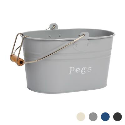 Clothes Peg Basket Hanging Washing Laundry Pegs Storage Bucket Hanger ...