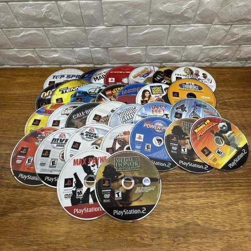 Lot of 30 Loose Playstation 2 PS2 Disc Only Video Games Scratched ...