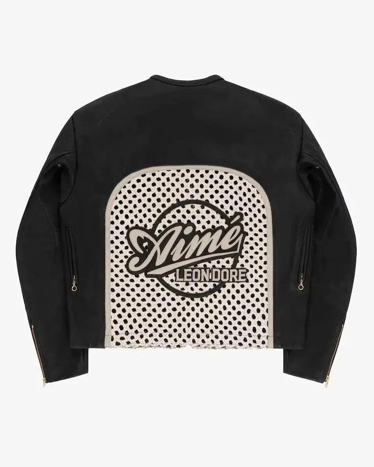 New Men’s Aime Leon Dore Vanson ALD Black Leather Motorcycle Racing ...