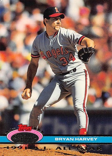 Bryan Harvey 1992 Stadium Club Dome 79 California Angels Baseball Card ...