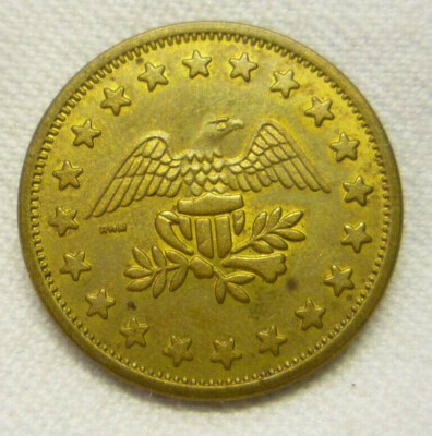Vintage Patriotic Eagle Token Brass Coin - "RWM" initials - NO CASH ...