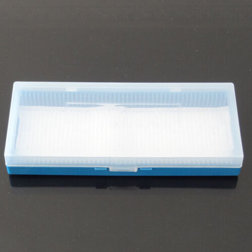 50 Pcs Slides Bio Slice Box Slots Rectangular Microscope Glass Slide ...