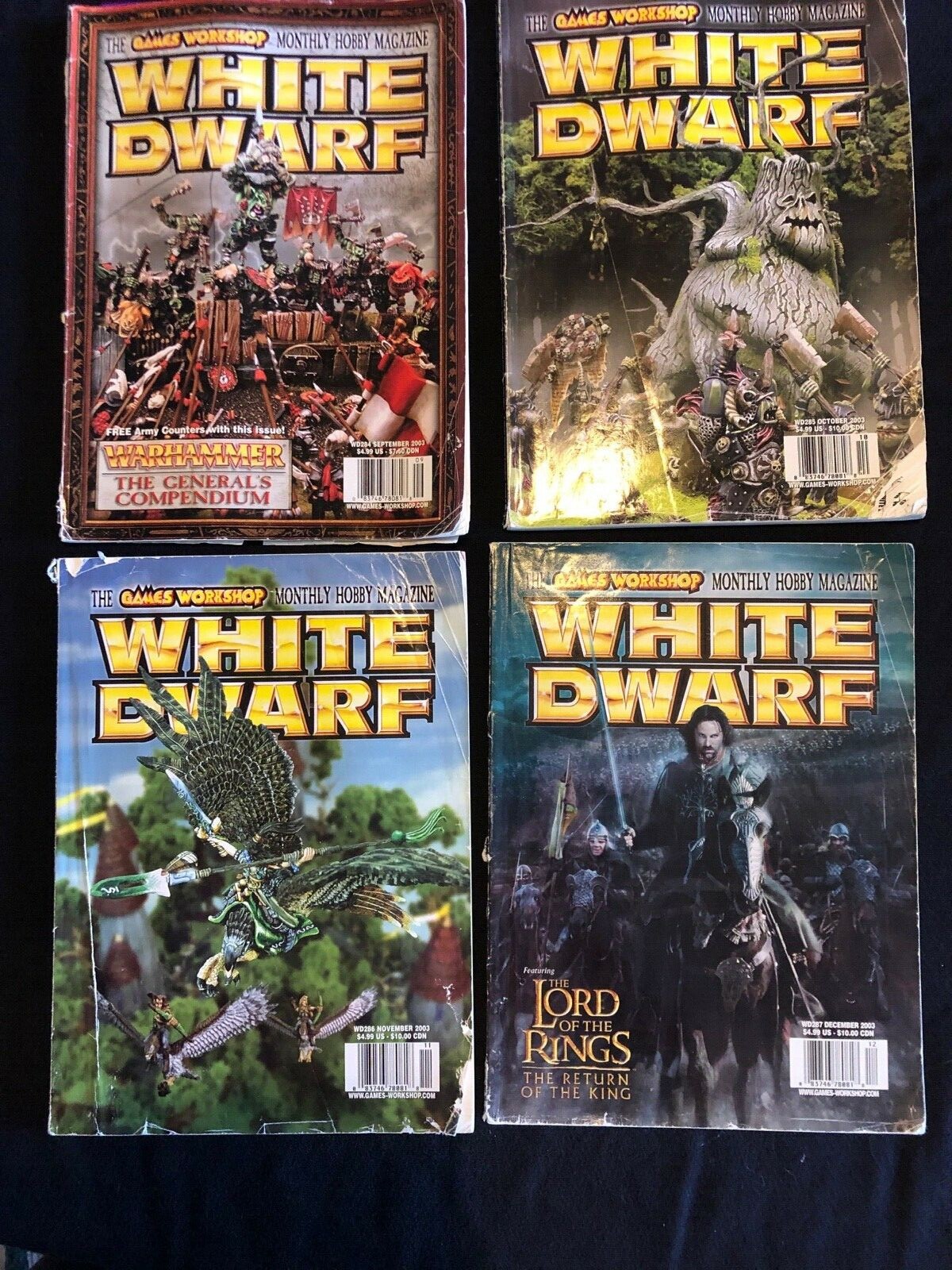 White Dwarf Games Workshop Magazine 2003 277-280 282-287 Lot 10 ...
