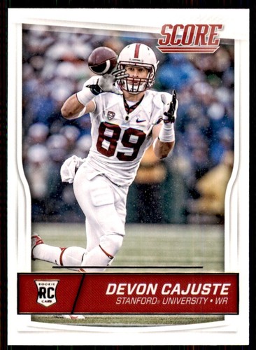 2016 Panini Score Devon Cajuste Rookie Stanford Cardinal #402 Football ...