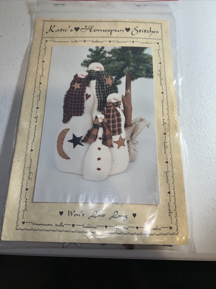 Lot of 3 Primitive Craft Patterns Katie's Homespun, Homebodies, Country ...