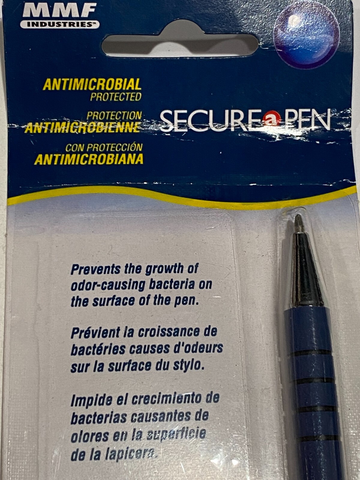 MMF Industries 28908 Secure-a-pen Ballpoint Antimicrobial Counter Pen ...