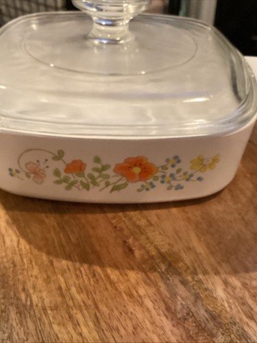 Corning Ware Wildflower 1 Liter Baking Dish Casserole A-1-B With P-7-C Pyrex Lid | eBay