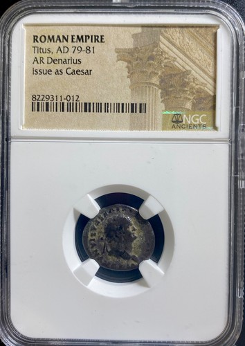 Emperor Titus Silver Denarius 79-81 AD NGC Certified Ancient Roman Coin ...