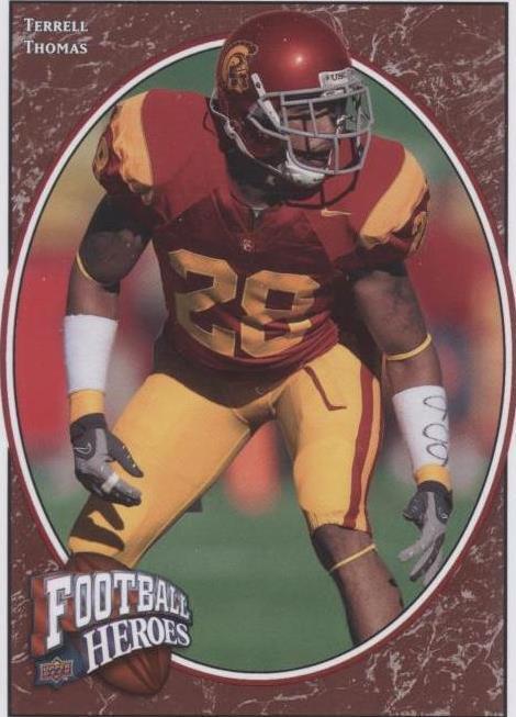 2008 Upper Deck Football Heroes - Rookie Heroes Terrell Thomas #196 (RC) for sale online | eBay