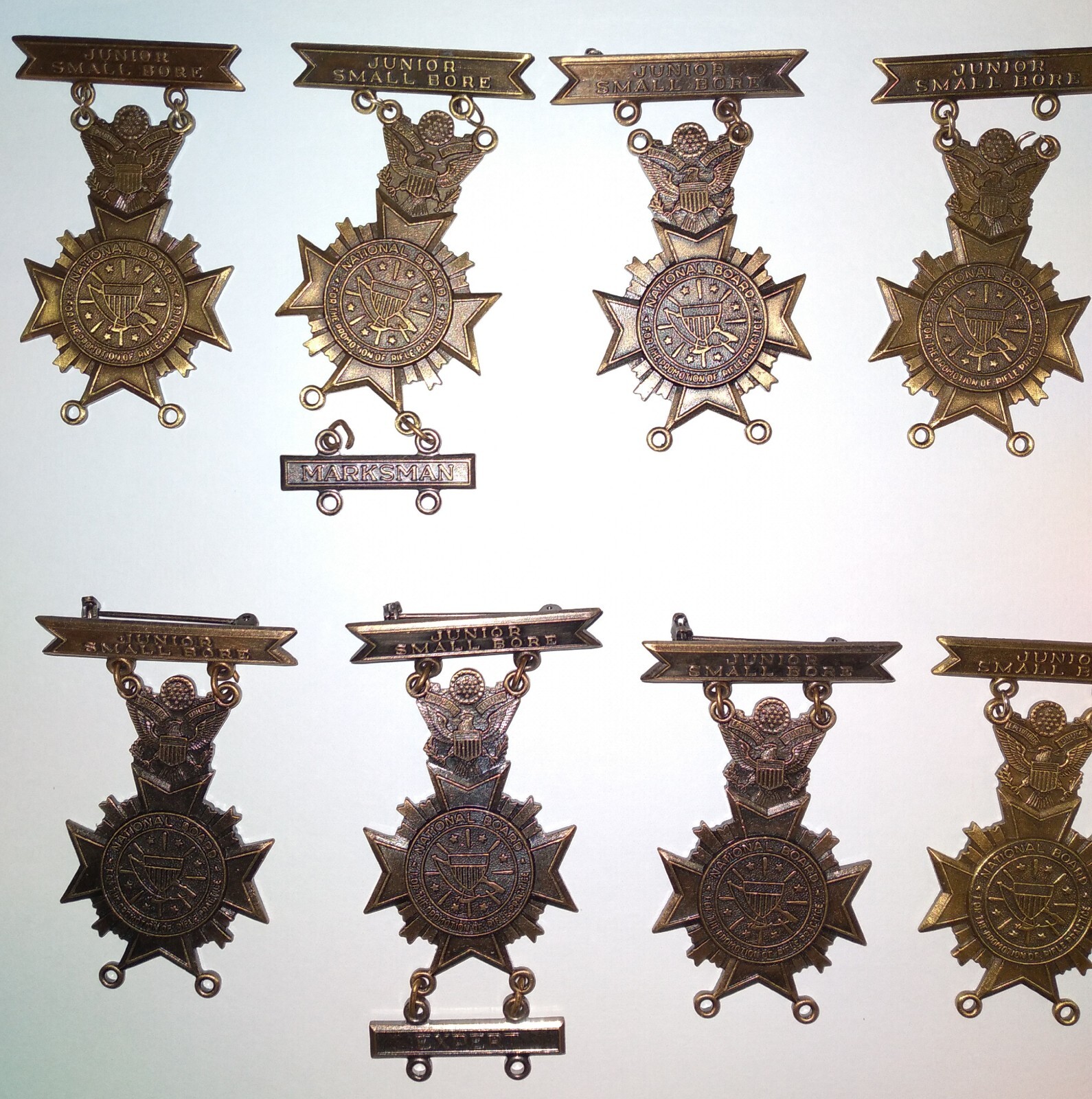 Bulk Lot of 28 Marksman Badges Medals Military School Cadet ROTC ...