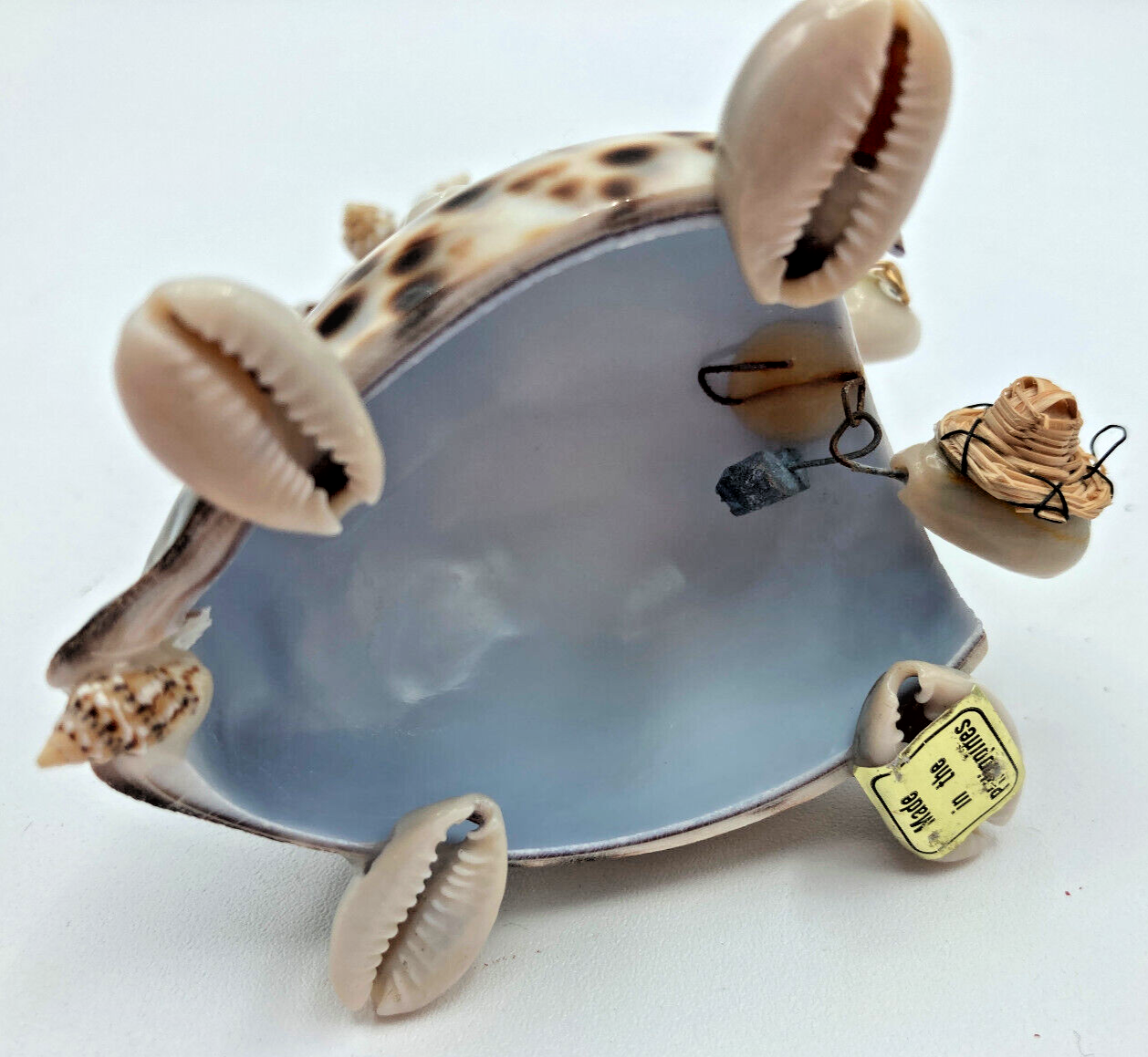 Vintage Folk Art Sea Shell Turtle Tower Figure, Bobble Heads, 4.25"H x ...