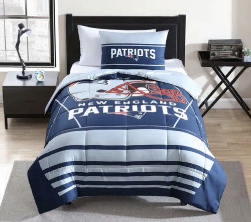 New England Patriots Comforter Set & 1 Sham Twin XL NFL Football ...