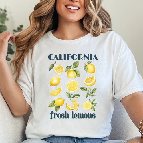 California Lemons graphic t-shirt Aesthetic citrus fruit tee Gardening ...