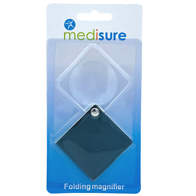 Folding Magnifier Reading Visual Aids Magnifying Glass Pocket Travel ...