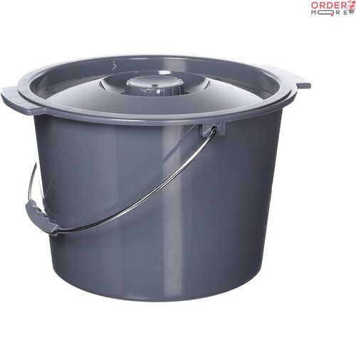 Universal Fit Commode Bucket - 2 Gallon Capacity with Lid and Handle ...