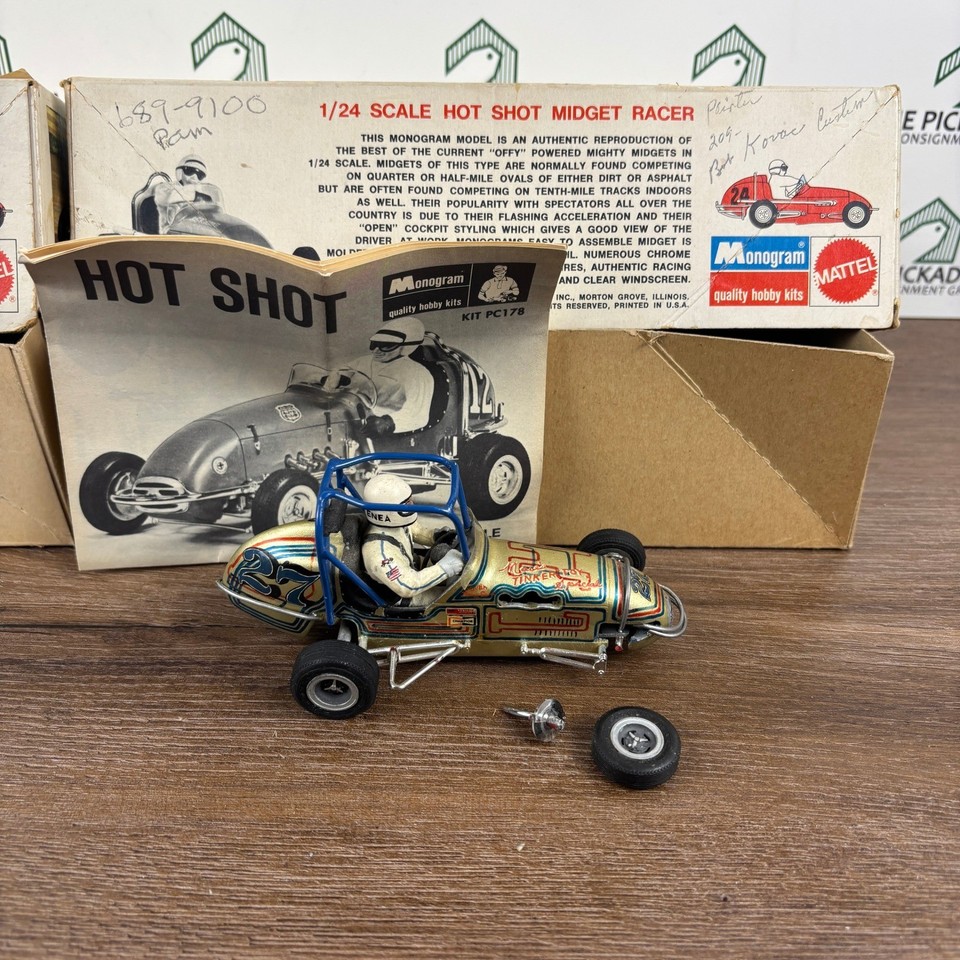 Monogram Hot Shot Midget Racer 1/24 Scale Slot Car Kits Model 6730 ...