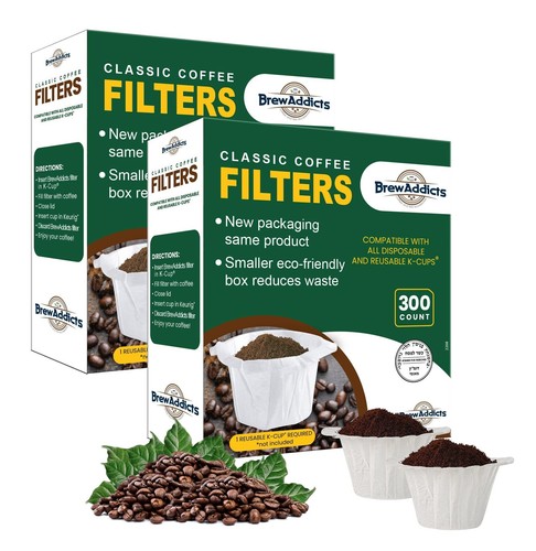 600 Paper Coffee Single-Use Filters for Keurig Brewers and Compatible ...