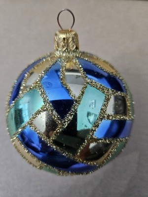 Vintage German-Made Glass Christmas Tree Baubles Decorations X6 Boxed ...