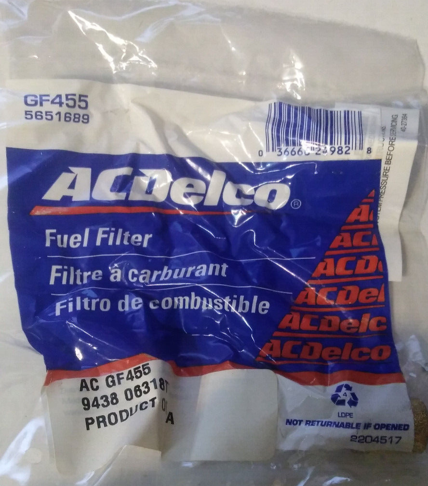 OE GM 5651689 Carburator FUEL FILTER GF455 fits 67-72 Corvette, 67-75 ...
