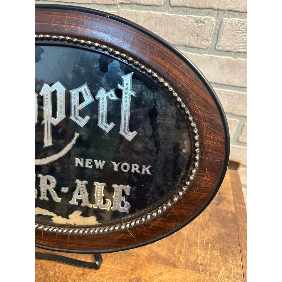 Vintage Ruppert Beer-Ale New York Reverse Painted on Glass w/ Original ...