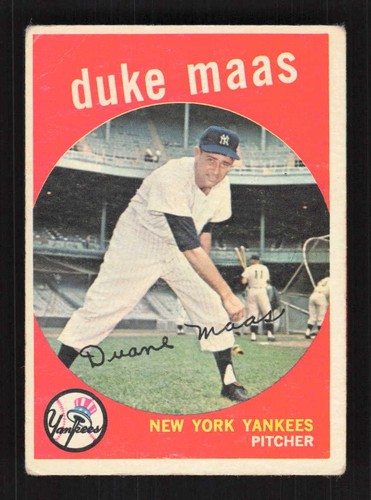 Duke Maas 1959 Topps New York Yankees #167 | eBay