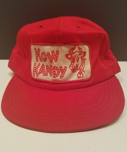 VTG KOW KANDY Seed Patch Farm Trucker SnapBack Hat Cap Rare agriculture ...