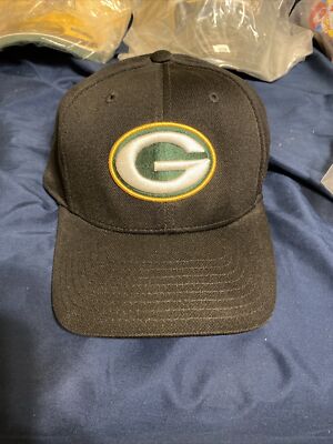 Green Bay Packers Kids hat black Fitted Sm/Med Reebok New | eBay
