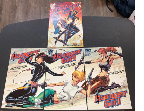 DANGER GIRL REVOLVER #1 2 3 4 Complete Set 1-4 IDW J Scott Campbell ...