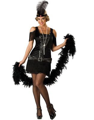 Incharacter Roaring 20's Gatsby Fabulous Flapper Black Adult Costume ...