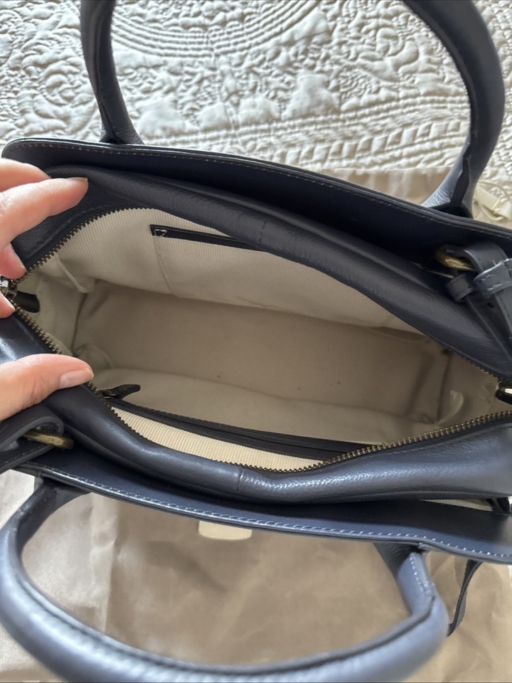Radley Handbag Leather Navy Dark Blue Medium Bag | eBay UK